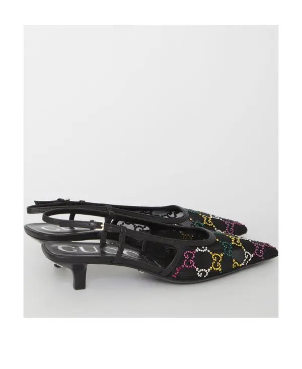 Gucci Embellished Slingback Pumps