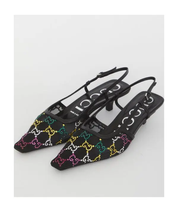Gucci Embellished Slingback Pumps