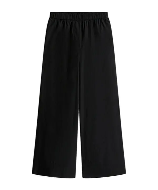 Tommy Hilfiger Wide Leg Relaxed Poplin Trousers