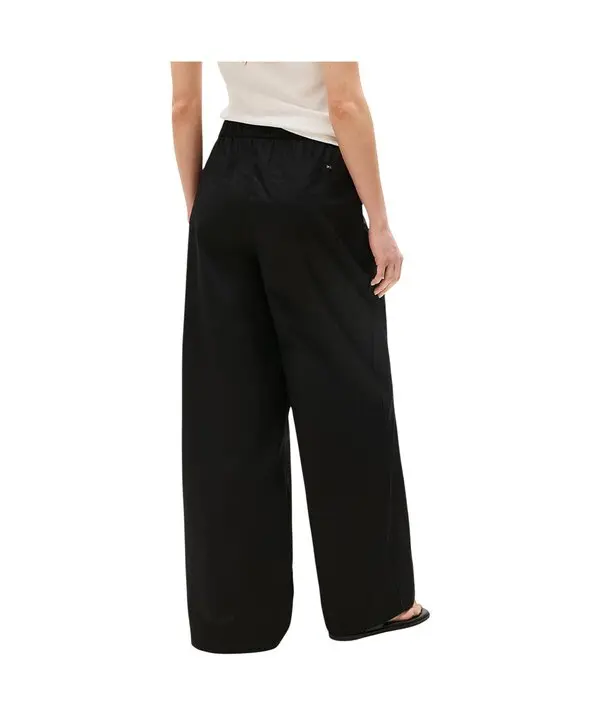 Tommy Hilfiger Wide Leg Relaxed Poplin Trousers
