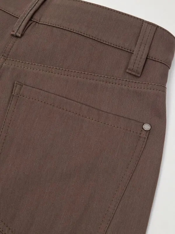 Brunello Cucinelli Belted Cotton Trousers