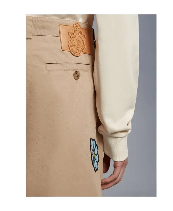 Moncler Embroidered Flower Bermuda Shorts