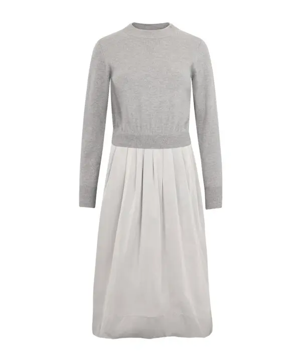 Peserico Crewneck Flared Midi Dress