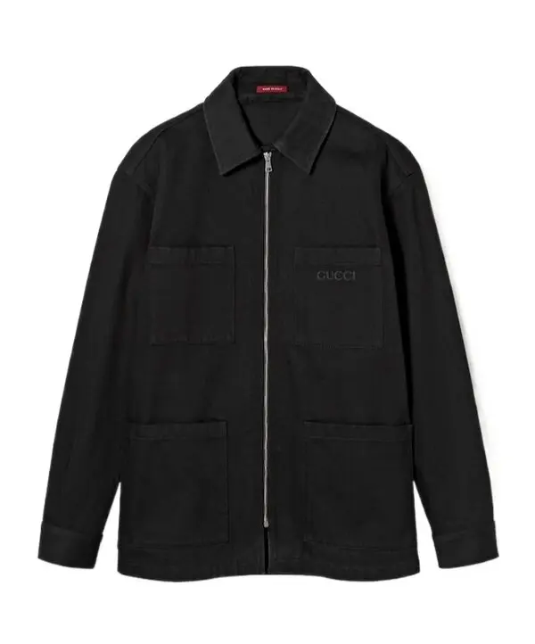 Gucci Denim Zip Shirt