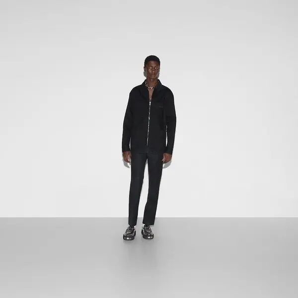Gucci Denim Zip Shirt
