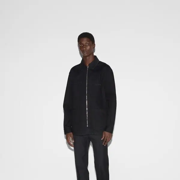 Gucci Denim Zip Shirt