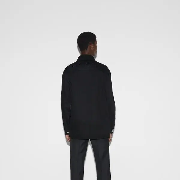 Gucci Denim Zip Shirt