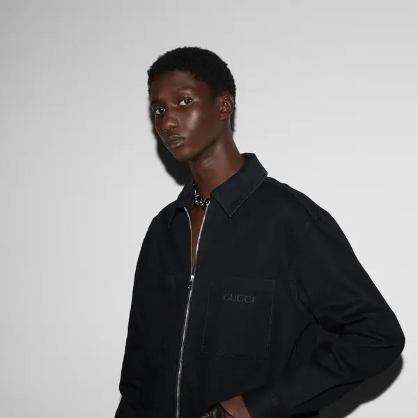 Gucci Denim Zip Shirt