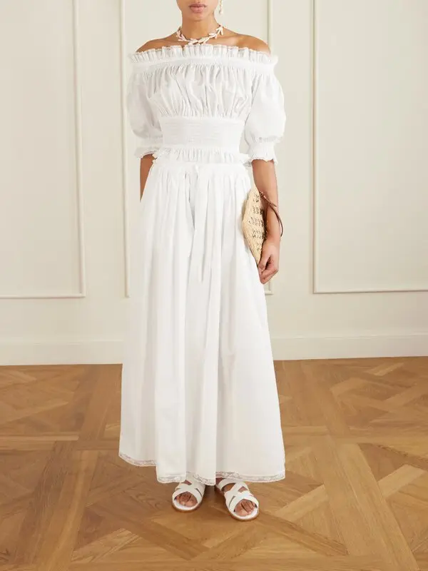 Dolce & Gabbana Lace Trim Midi Skirt