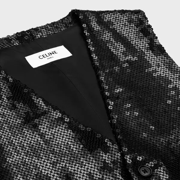 Celine Sequin Embellished V-neck Waistcoat