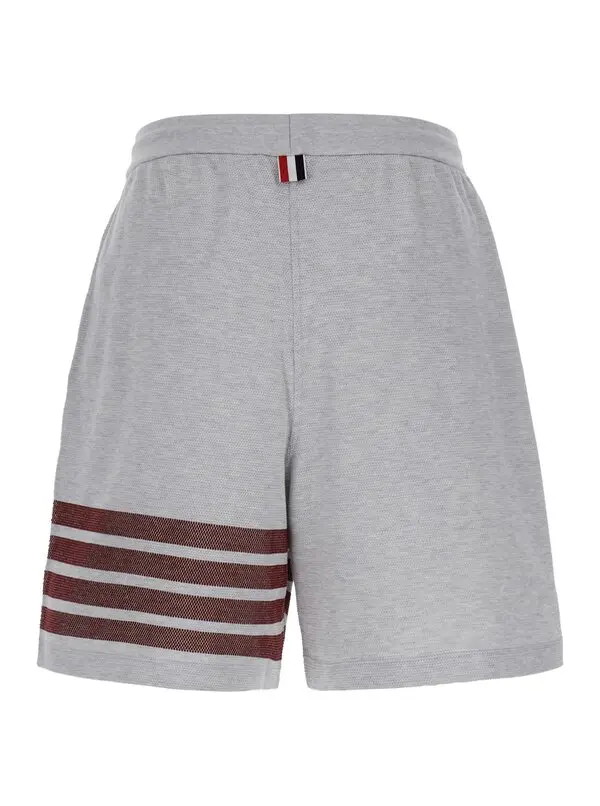 Thom Browne Four-bar Stripe Drawstring Track Shorts