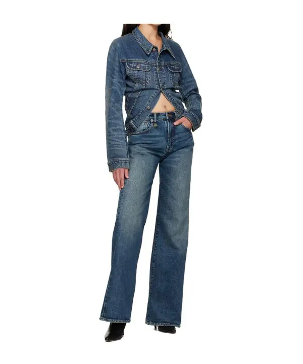 R13 Skinny Wrap Around Denim Trucker Jacket