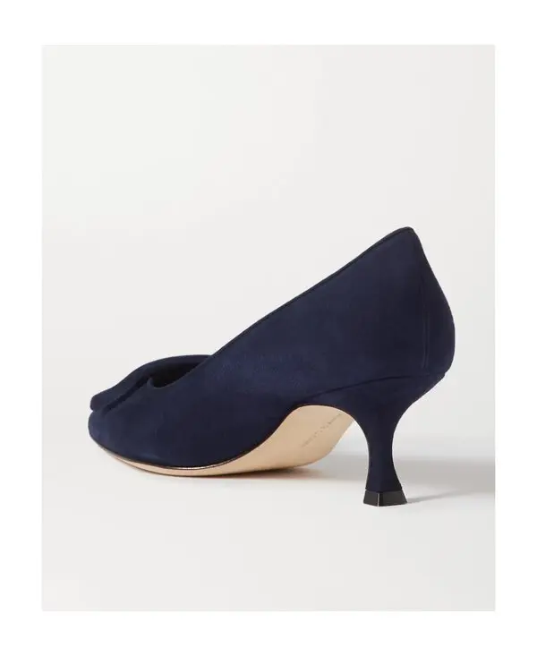 Manolo Blahnik Maysale Buckled High Heels - Black