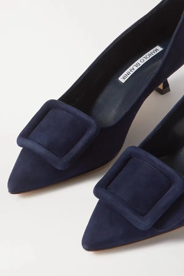 Manolo Blahnik Maysale Buckled High Heels - Black