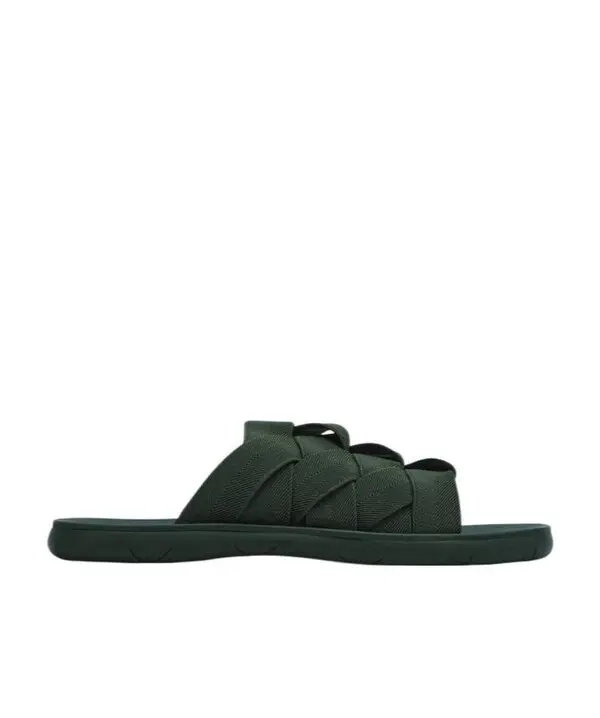 Bottega Veneta Logo Weaving Flip Flops - Green