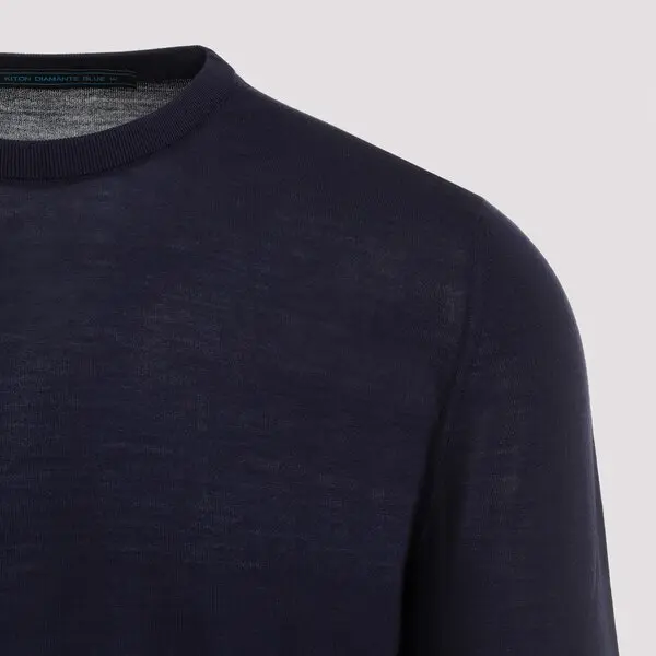 Kiton Knitted Crewneck Pullover - Black