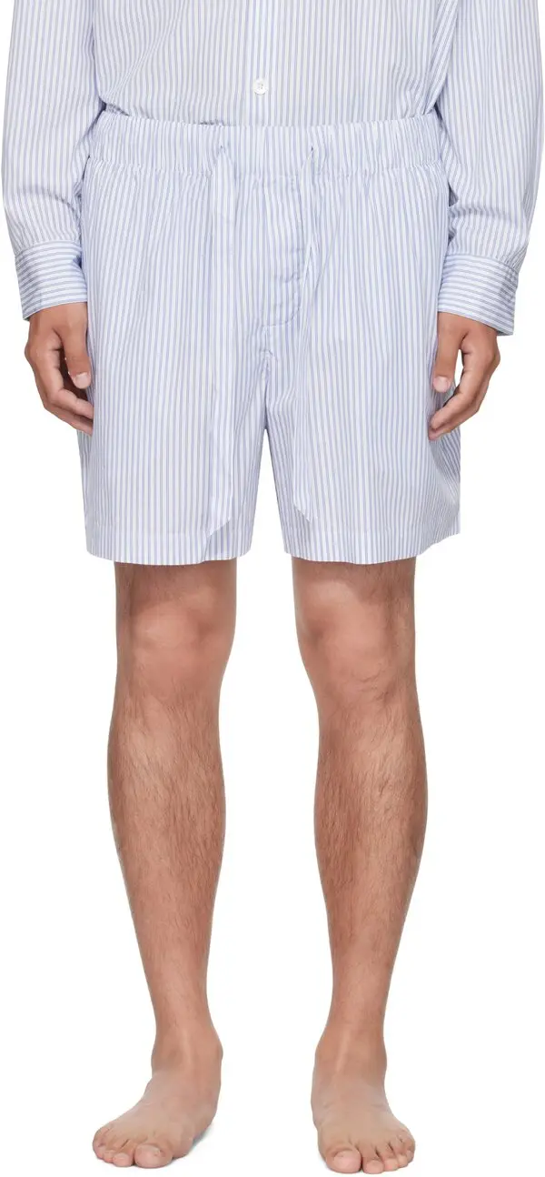 TEKLA Striped Pajamas - White