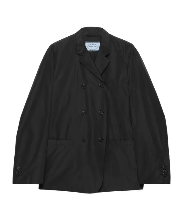 Prada Double-breasted Technical Taffeta Jacket