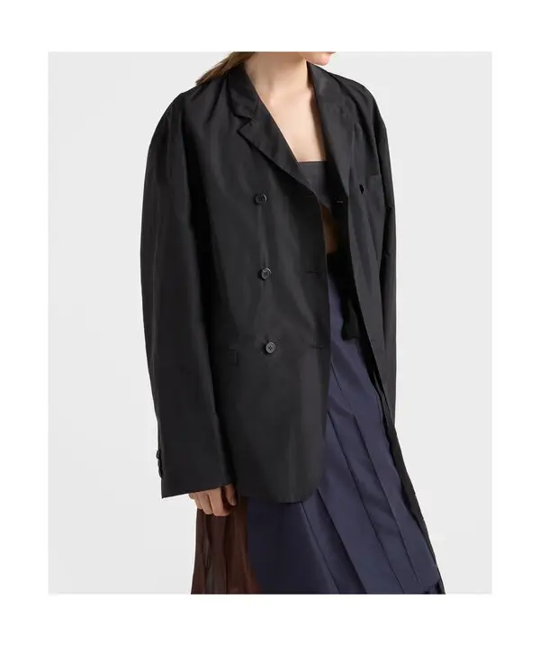 Prada Double-breasted Technical Taffeta Jacket