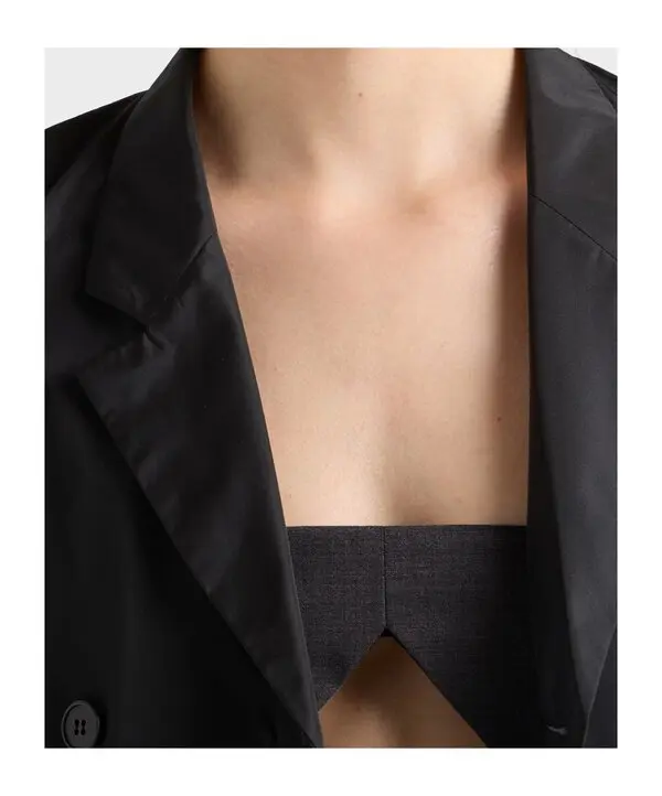 Prada Double-breasted Technical Taffeta Jacket