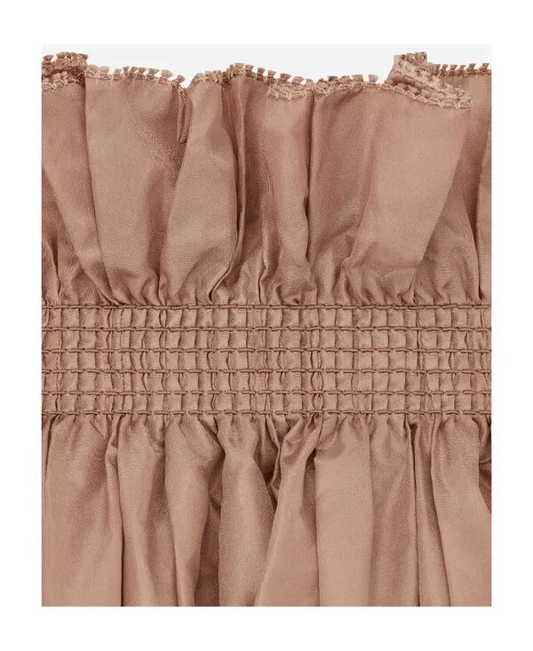 Dior Off-the-shoulder Smocked Blouse