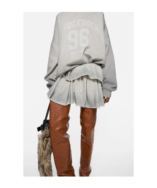 Acne Studios Drawstring Ruffle Mini Skirt - Off-white