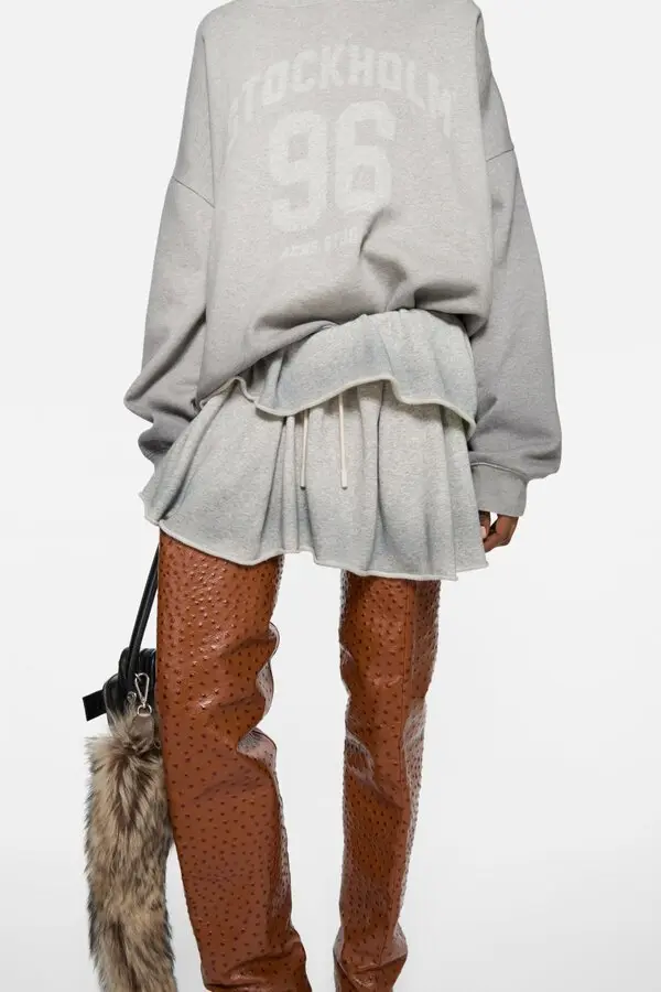 Acne Studios Drawstring Ruffle Mini Skirt - White