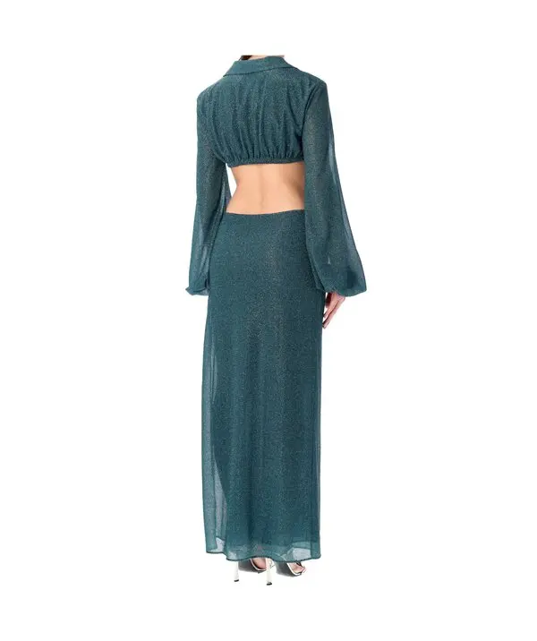 Oseree Long Sleeve Cut-out Maxi Dress