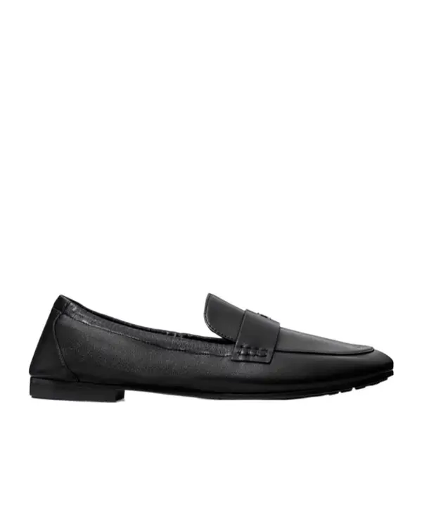 Tory Burch Logo Plaque Ballet Loafers - Black
