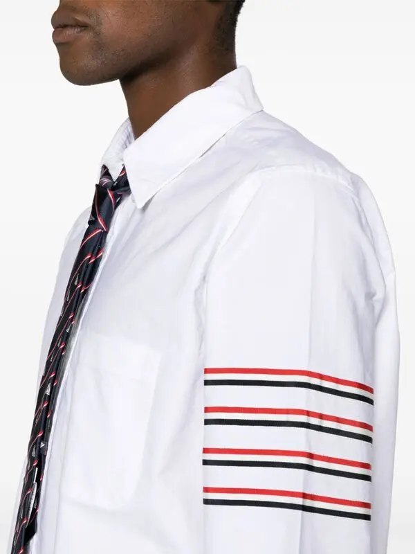 Thom Browne 4-bar Stripe Detailed Buttoned Shirt