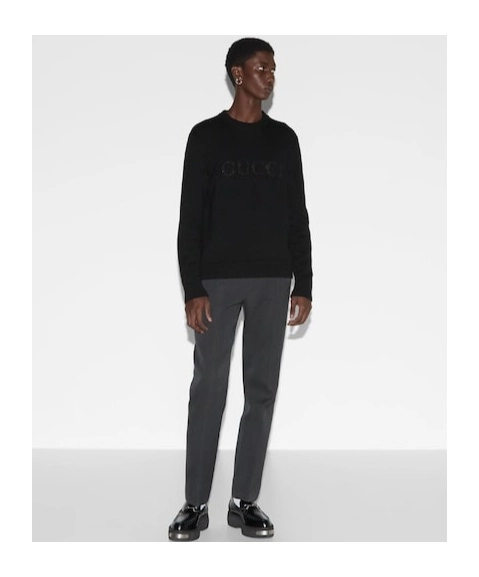 Gucci Gg Sequined Round Neck Jumper