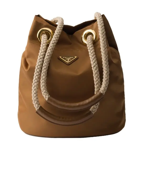 Prada Re-nylon Small Bucket Bag - Brandy