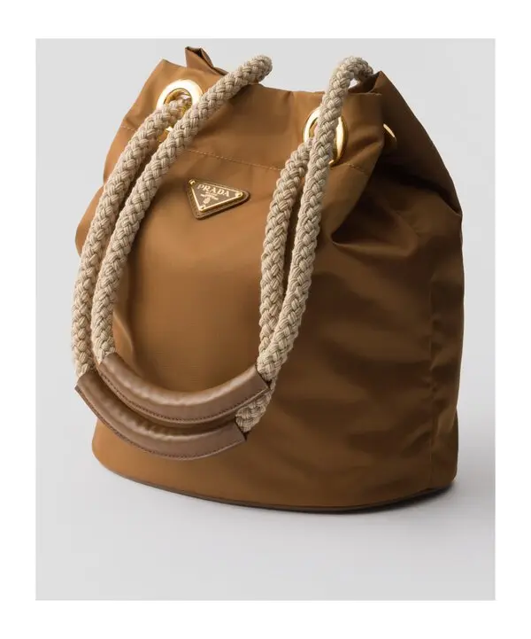 Prada Re-nylon Small Bucket Bag - Brandy