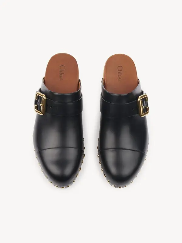 Chloé Studded Buckle Clogs - Black