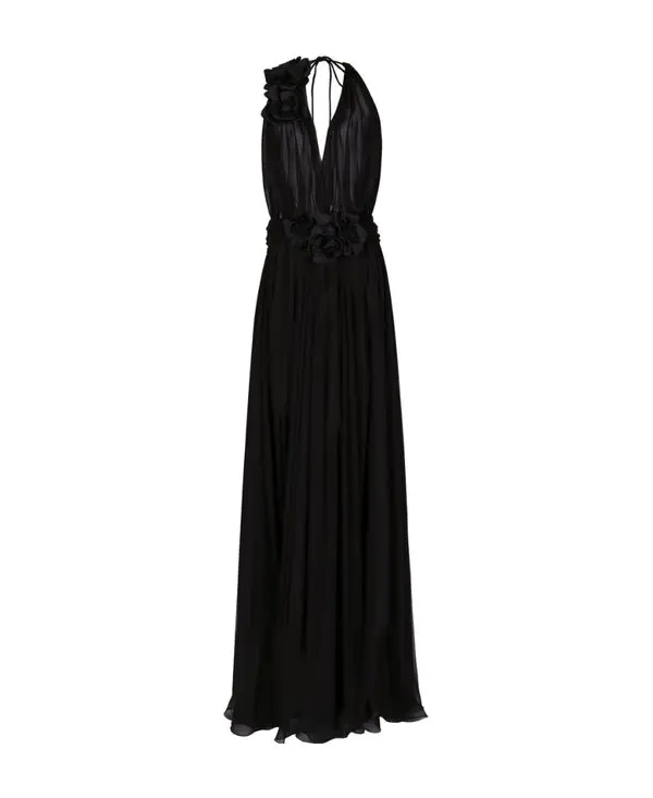 Dolce & Gabbana Floral Embellished Chiffon Gown