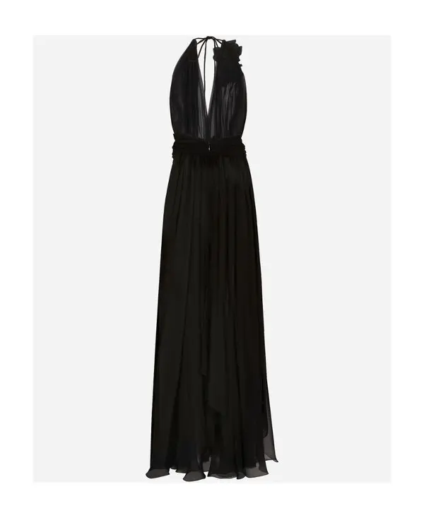 Dolce & Gabbana Floral Embellished Chiffon Gown