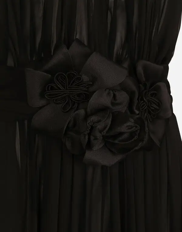 Dolce & Gabbana Floral Embellished Chiffon Gown