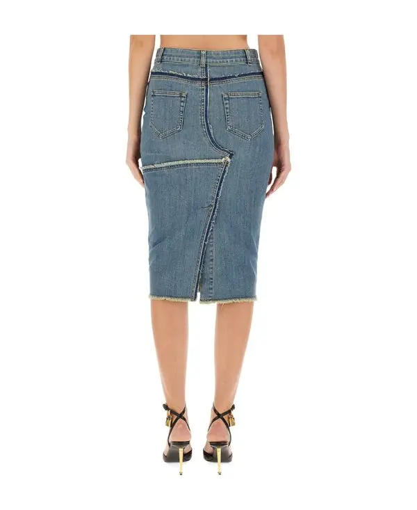 TOM FORD Denim Midi Skirt