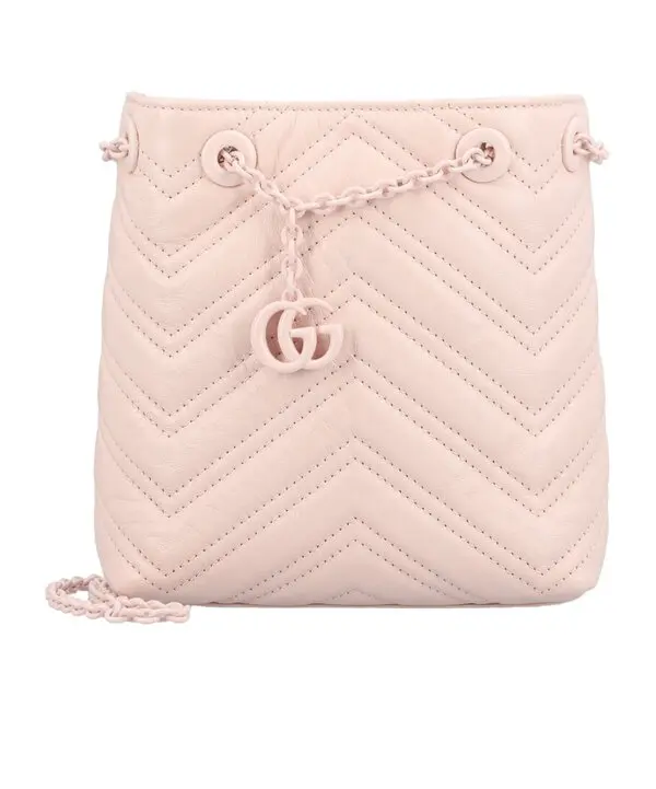 Gucci Gg Marmont Nano Bucket Bag - Pink