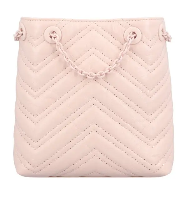 Gucci Gg Marmont Nano Bucket Bag - Pink