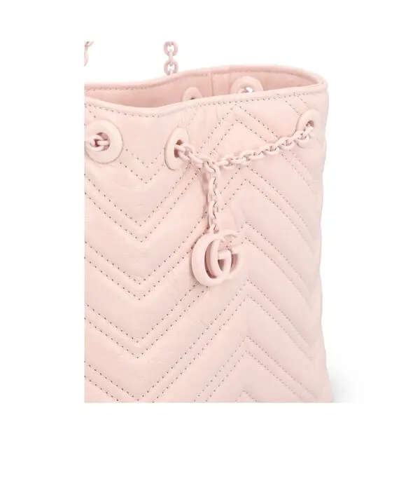 Gucci Gg Marmont Nano Bucket Bag - Pink