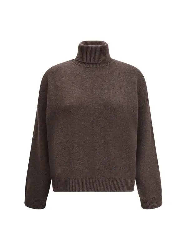 Brunello Cucinelli Long Sleeve Turtleneck Sweater - Rust-brown