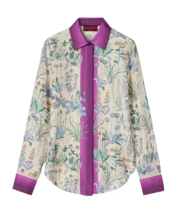Gucci Printed Silk Twill Shirt - Multicolor