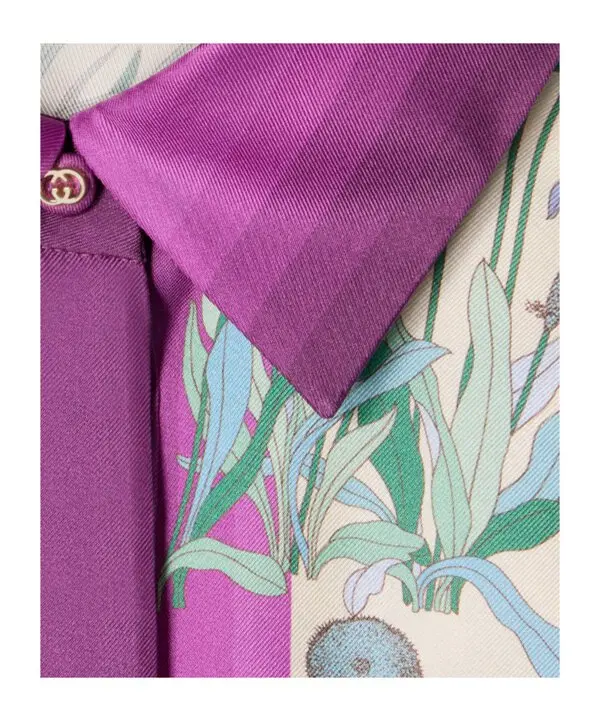 Gucci Printed Silk Twill Shirt