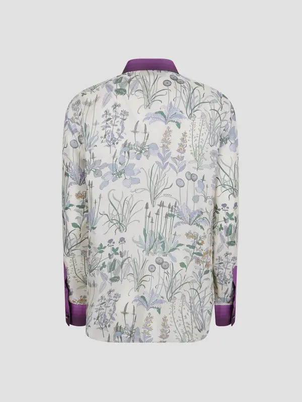 Gucci Printed Silk Twill Shirt