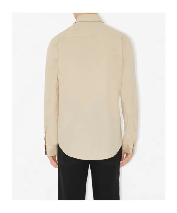 Burberry Ekd-embroidered Long Sleeved Shirt