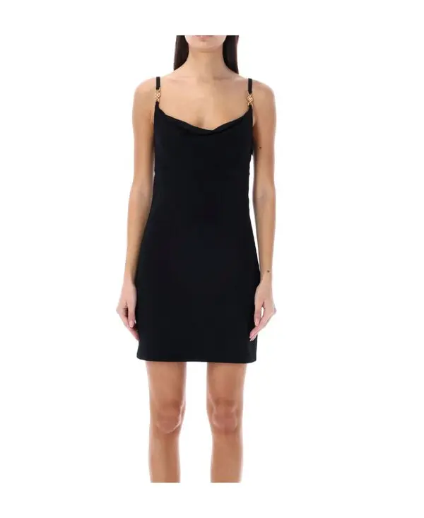 Versace Draped Coin-detailed Mini Dress