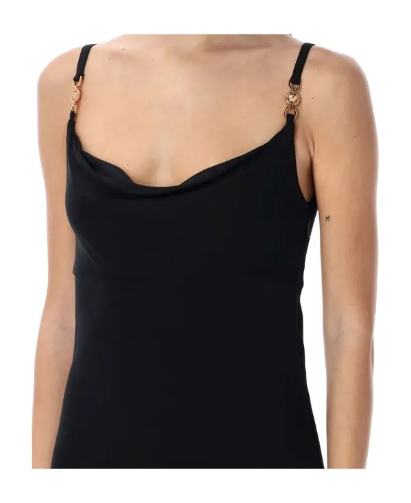 Versace Draped Coin-detailed Mini Dress