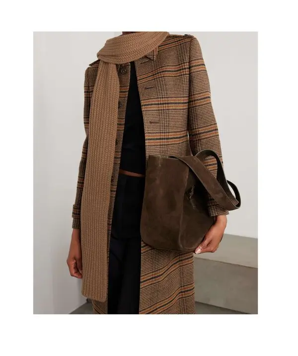 Saint Laurent Appliquéd Ribbed Cashmere Scarf
