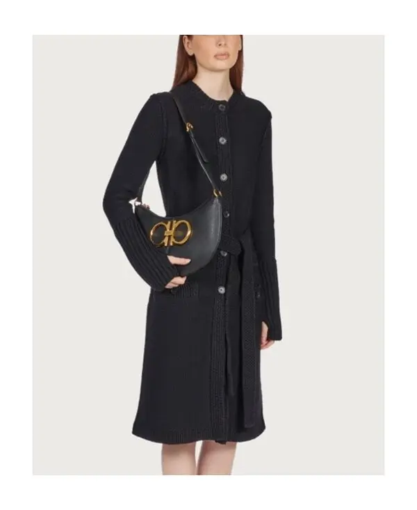 FERRAGAMO Maxi Gancini Shoulder Bag